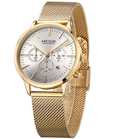 MESH CHRONO - MEGIR Women Watch – Megir Watches